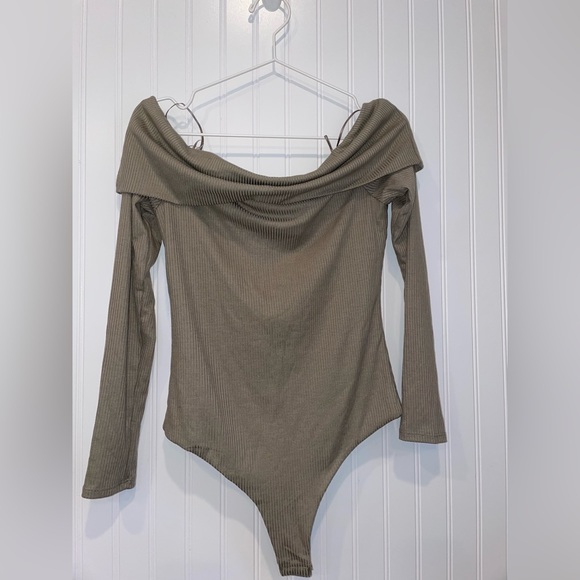 AFRM | Tops | Afrm X Nordstrom Black Offthe Shoulder Rib Knit Bodysuit ...